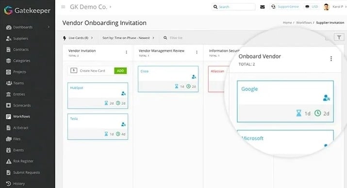 Gatekeeper Supplier Management System